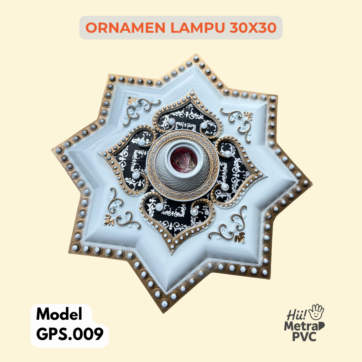 Ornamen Fitting Lampu Plafon - Mitra PVC | MetraPVC | Toko Plafon PVC ...