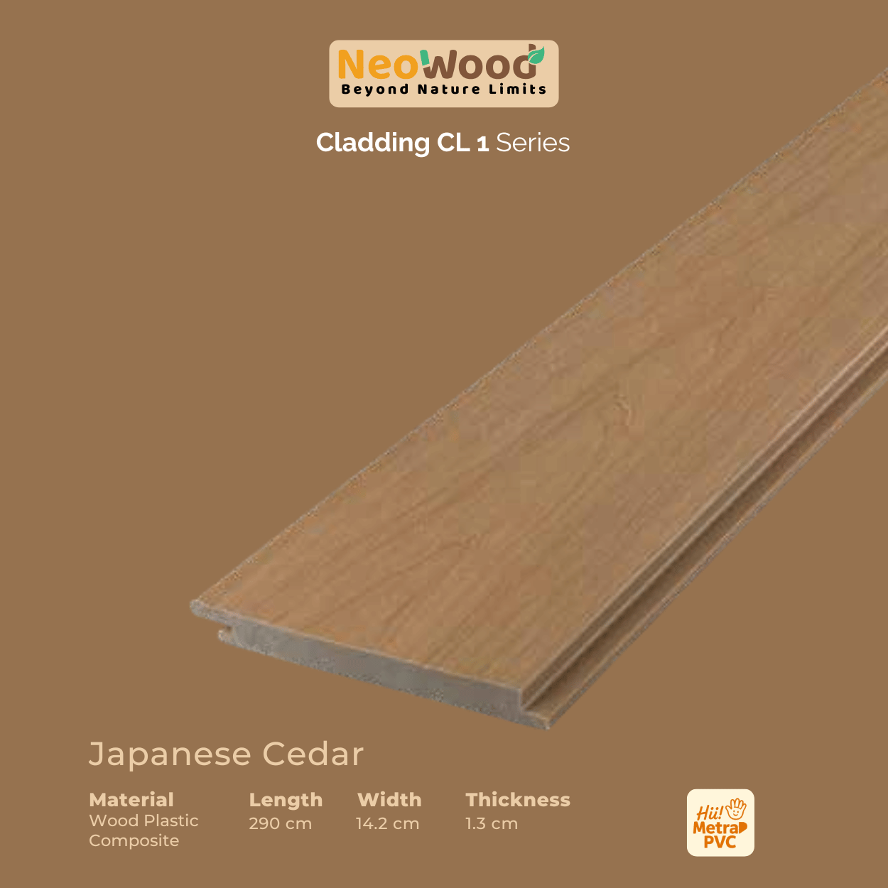 WPC Cladding CL1 Series - Mitra PVC | MetraPVC | Toko Plafon PVC ...