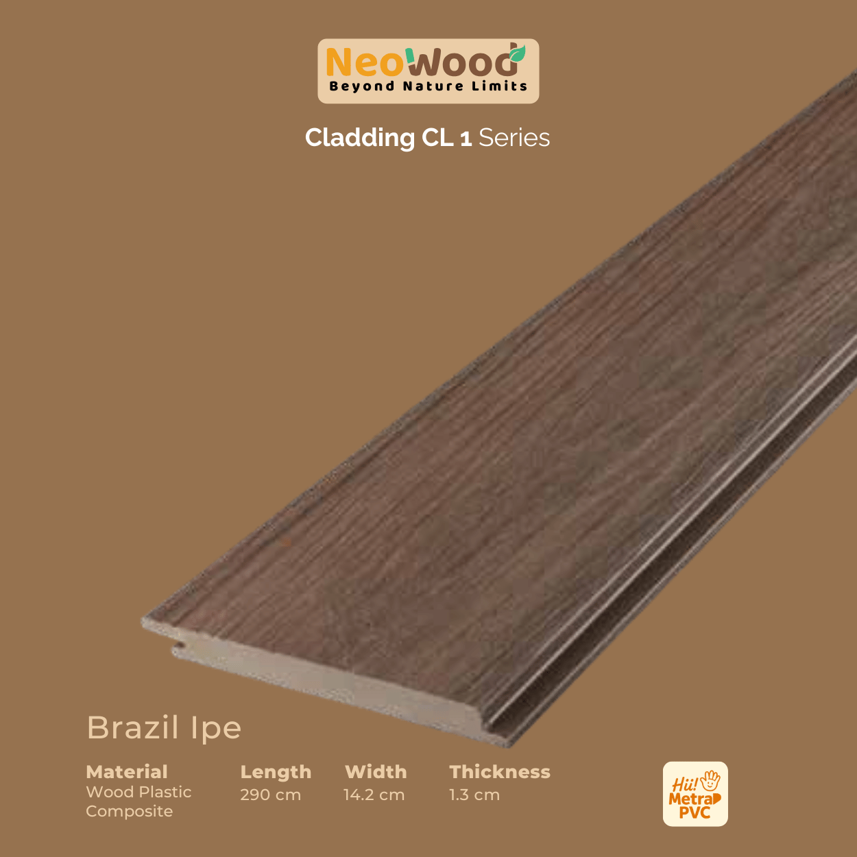 WPC Cladding CL1 Series - Mitra PVC | MetraPVC | Toko Plafon PVC ...