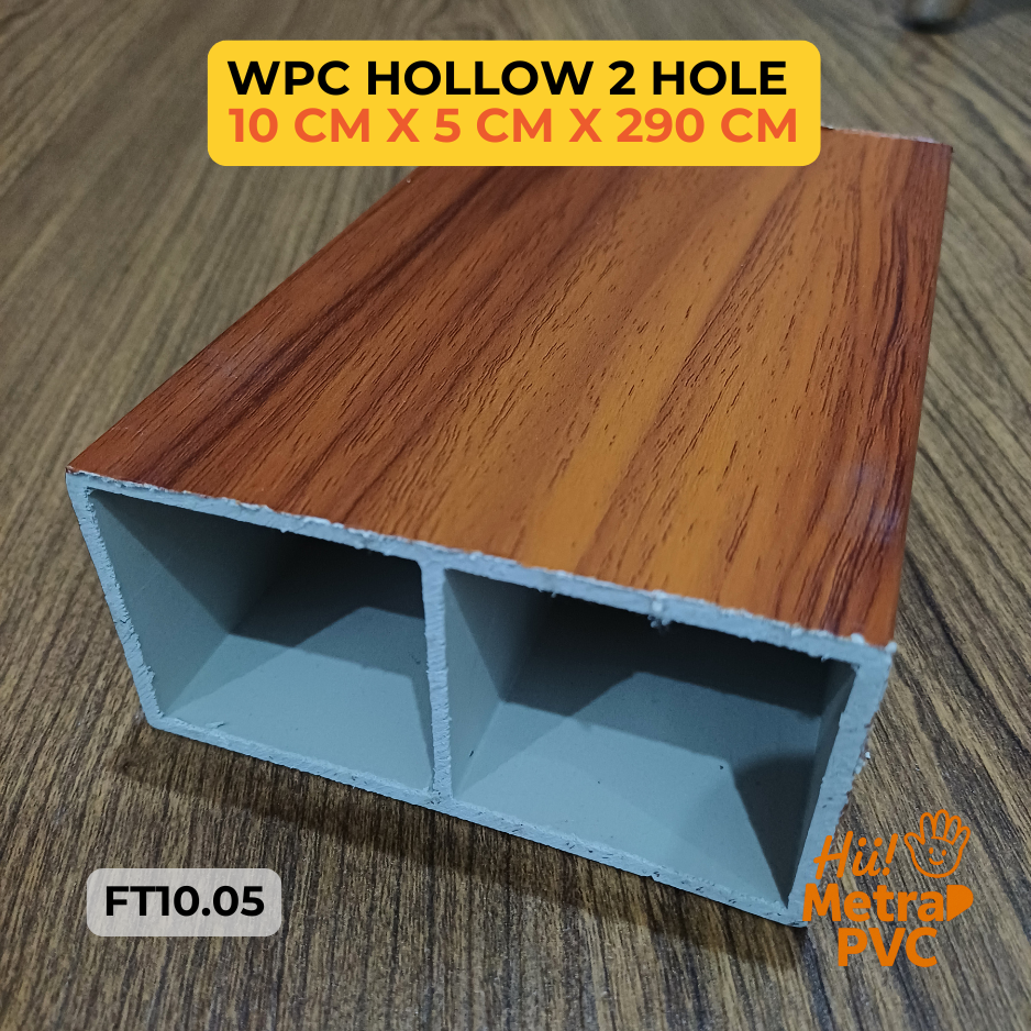 WPC Hollow 2 Hole - MetraPVC Lombok – Plafon PVC, Wallpanel, Lantai ...